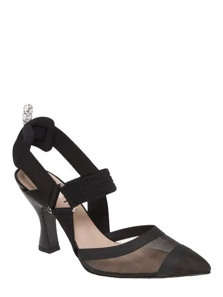 Fendi Colibri Slingback Pumps - Black