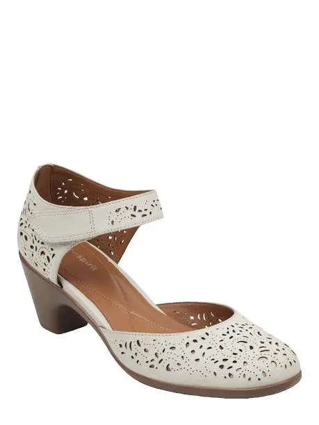 Easy Spirit Secindie Mary Jane Pumps - Latin White Nubuck