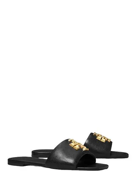 Tory Burch Eleanor Slide Sandal - Perfect Black/gold