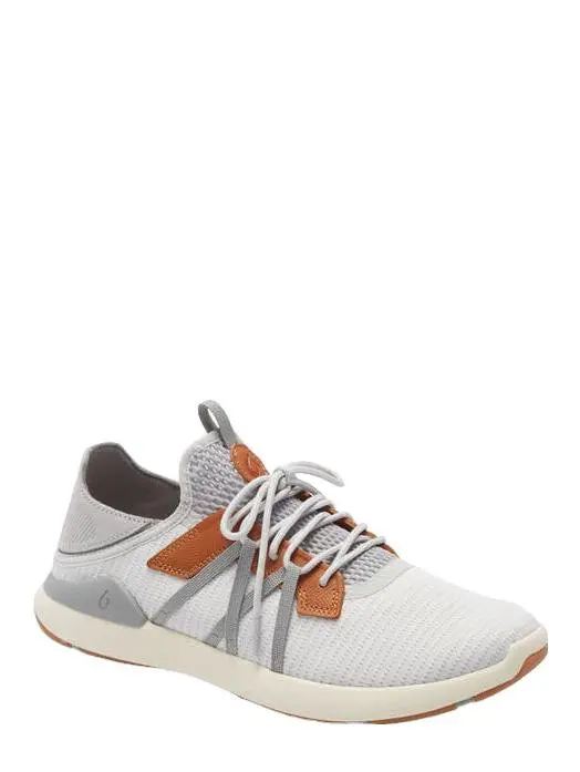 Olukai Mio Li Sneaker - Mist Grey/white Fabric