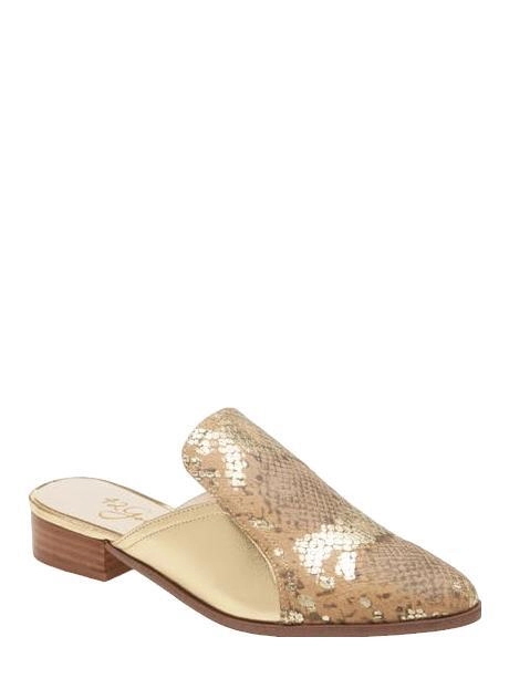 42 GOLD Rue Loafer Mule - Beige/gold