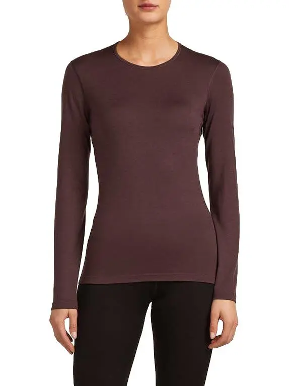 Icebreaker Oasis Long Sleeve Merino Wool Base Layer Tee - Java