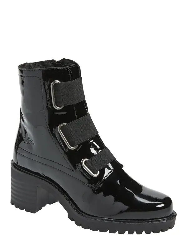 BOS. & CO. Indie Waterproof Bootie - Black Patent Leather