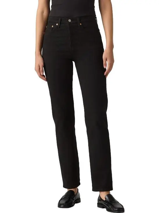 LEVI'S Wedgie High Waist Straight Jeans - Black Sprout