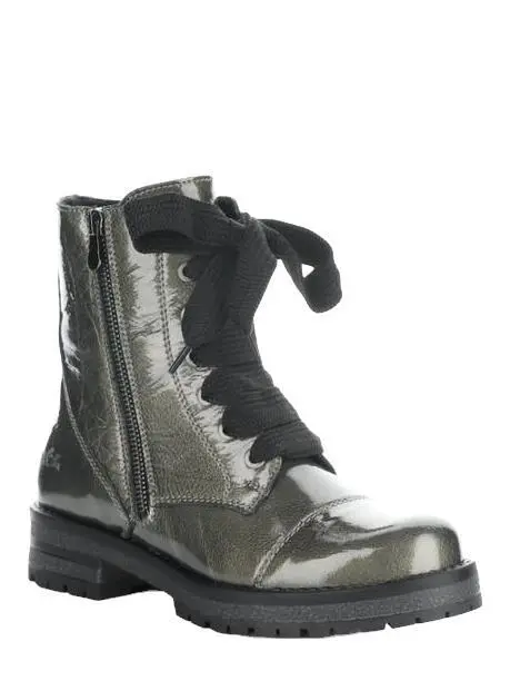 BOS. & CO. Paulie Waterproof Ankle Bootie - Pewter Mascara Patent
