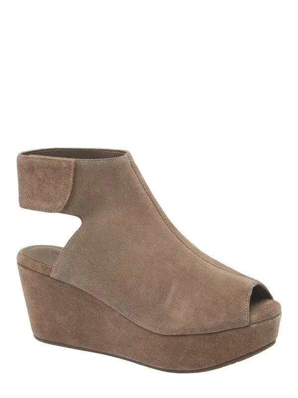 CHOCOLAT BLU Cutout Wedge Sandal - Dark Taupe