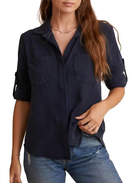 Bella Dahl Split Back Button-up Shirt - Endless Sea