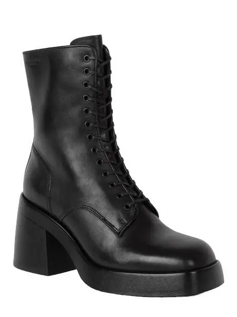 VAGABOND SHOEMAKERS Brooke Combat Boot - Black Leather