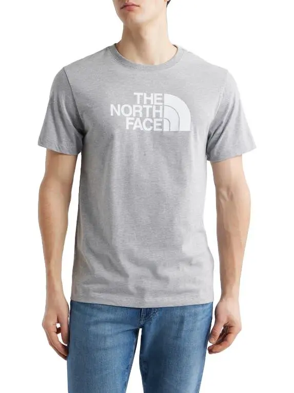 The North Face Half Dome Logo Graphic T-shirt - Pale Grey Heather/ White