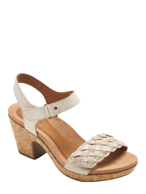 ROCKPORT COBB HILL Alleah Sandal - Vanilla Leather