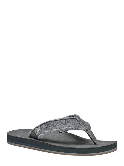 Sanuk Fraid Not Flip Flops - Charcoal