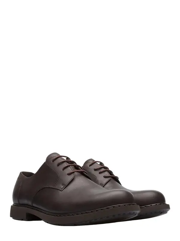Camper Neuman Plain Toe Derby - Dark Brown