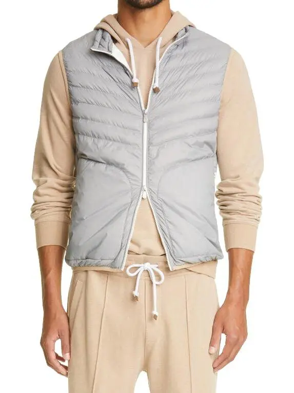 Brunello Cucinelli Quilted Down Vest - Grey