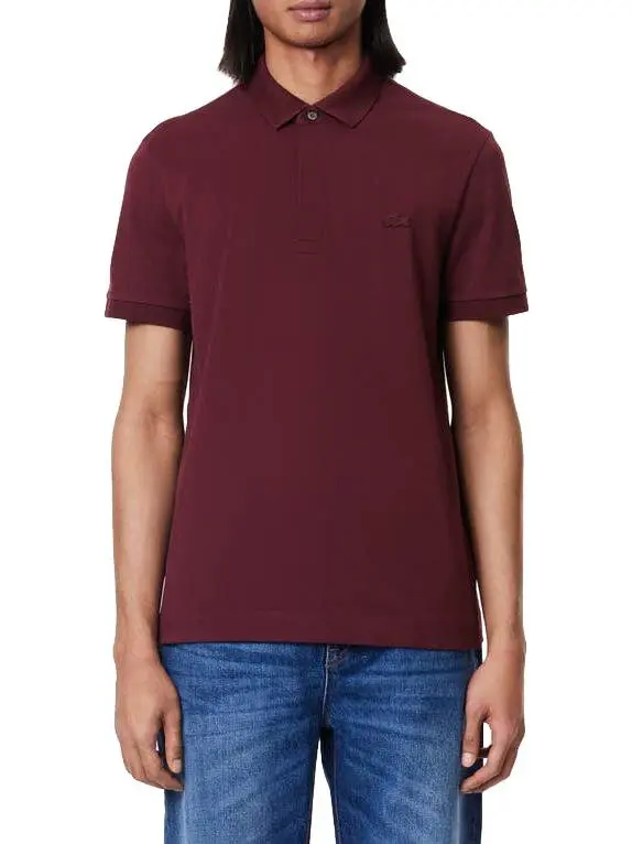 Lacoste Paris Regular Fit Stretch Polo - Expresso