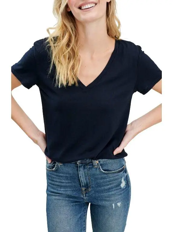 Splendid Kate V-neck T-shirt - Navy