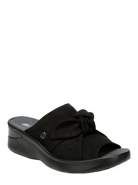 LIFESTRIDE Wedge Slide Sandal - Black Fabric