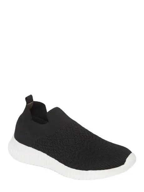 DAVID TATE Tiptop Knit Sneakers - Black Stretch Fabric