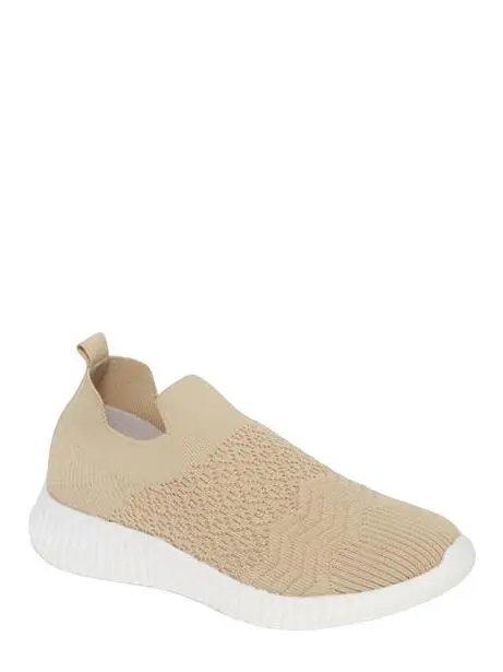 DAVID TATE Tiptop Knit Sneakers - Taupe Stretch Fabric