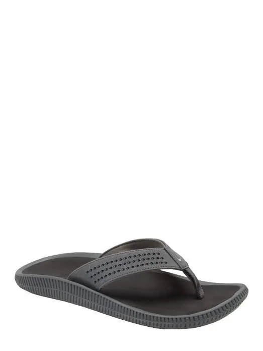 Olukai Ulele' Flip Flop - Dark Shadow/black
