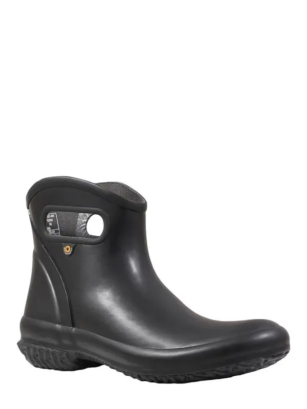 Bogs Patch Ankle Waterproof Rain Boot - Black