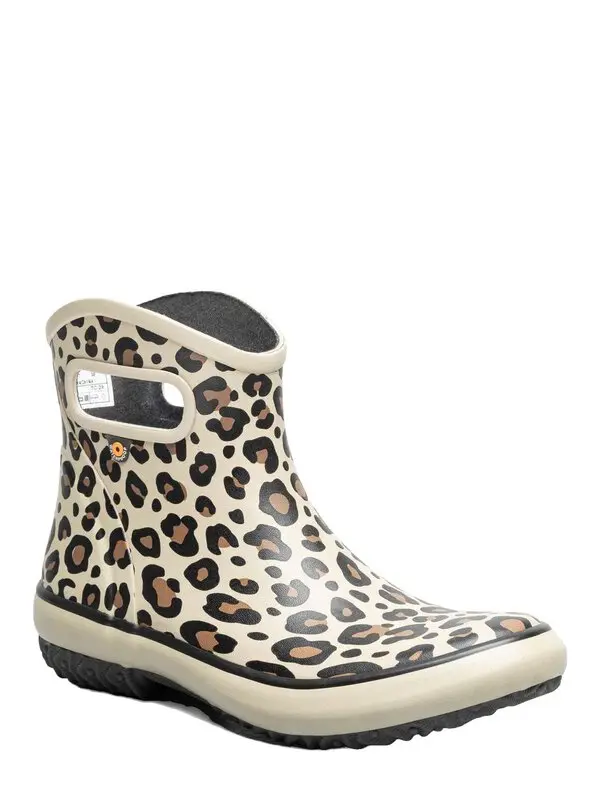 Bogs Patch Ankle Waterproof Rain Boot - Taupe Multi