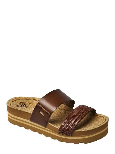 Reef Cushion Vista Hi Slide Sandal - Chocolate