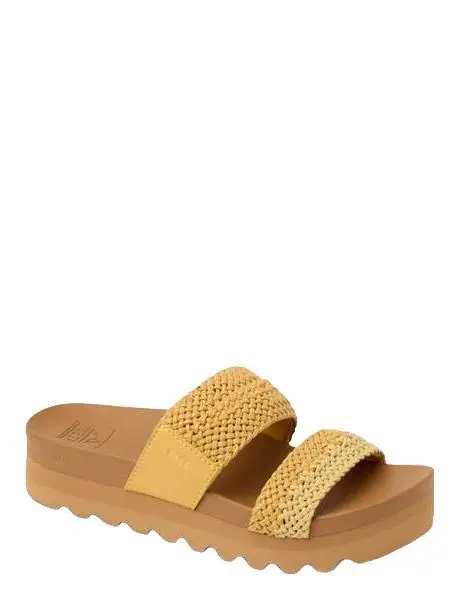Reef Cushion Vista Hi Slide Sandal - Yellow Duo Braid