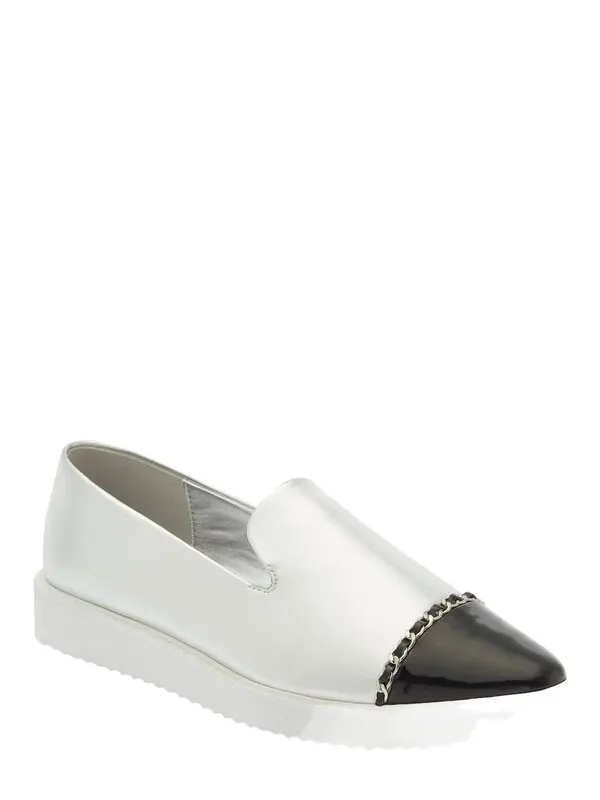 Karl Lagerfeld Paris Caralee Cap-toe Sneakers - Silver Black