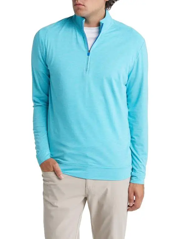 Johnnie-o Vaughn Classic Fit Quarter Zip Performance Pullover - Caicos