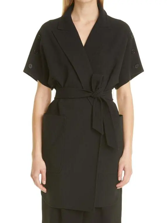 Max Mara Cestino Wool Stretch Crepe Jacket - Black