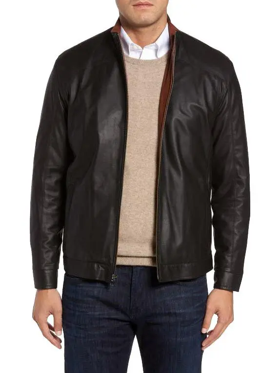 Remy Leather Jacket - Peat/timber