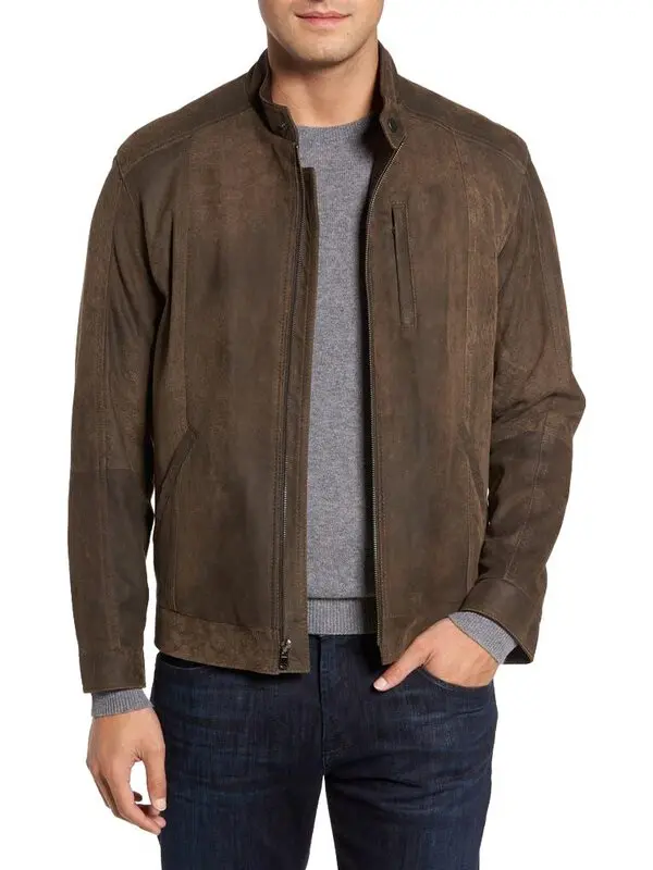Remy Leather Suede Moto Jacket - Frontier/ Cocoa