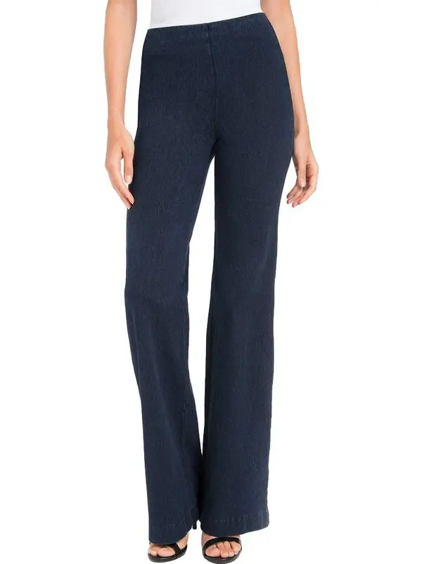 Lyssé Initials Wide Leg Trousers - Indigo