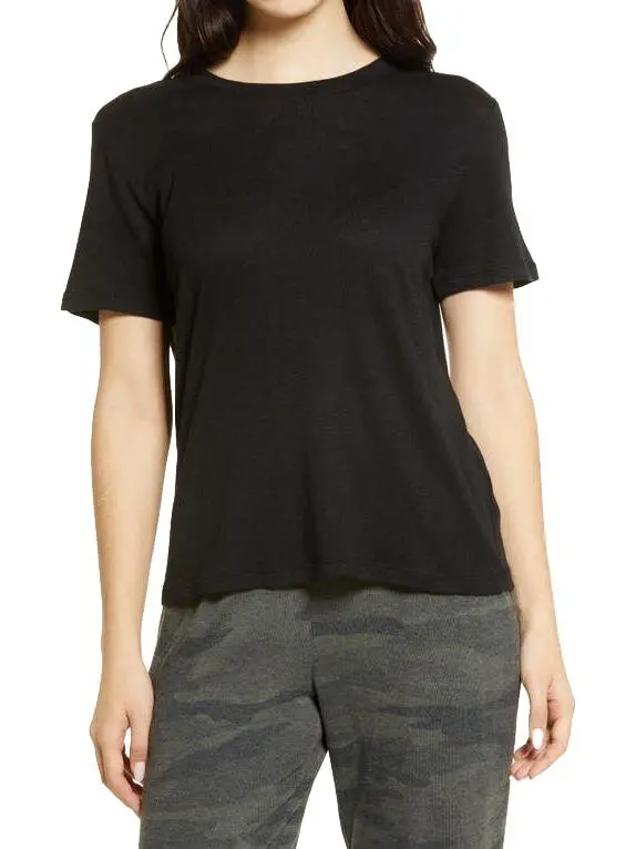 Splendid Zoe Slub Crewneck Tee - Black