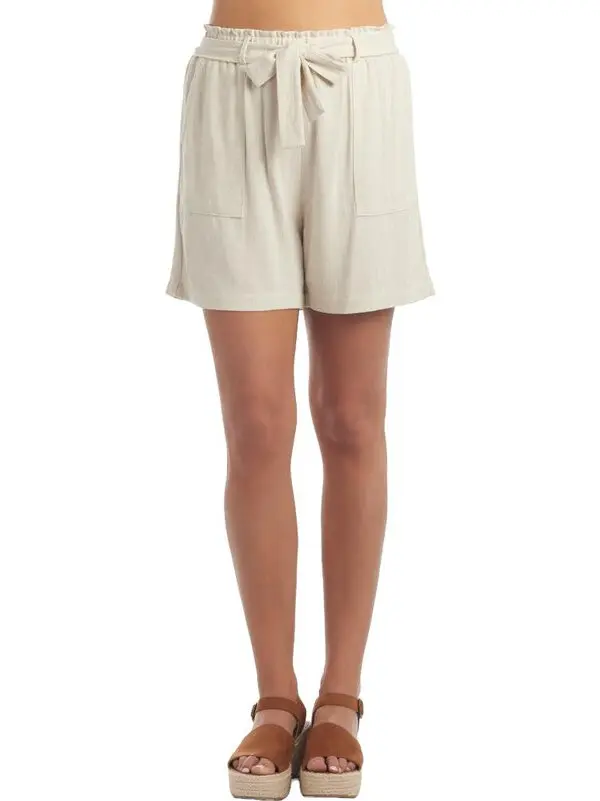 EVERLY GREY Shelly High-waist Shorts - Oatmeal