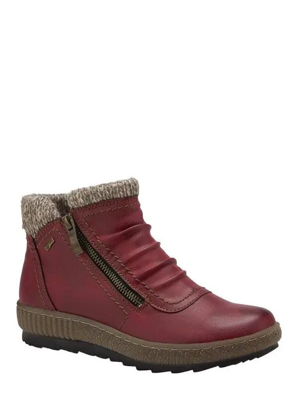 SPRING STEP SHOES Cleora Water Resistant Bootie - Bordeaux Synthetic