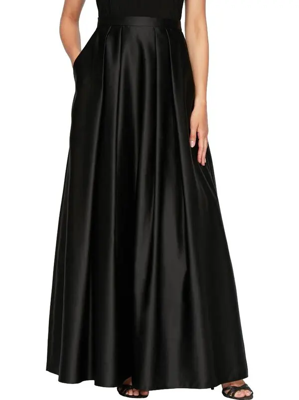 Alex Evenings Satin Ball Skirt - Black