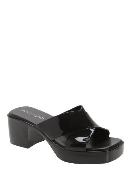 Jeffrey Campbell Platform Sandal - Black Shiny