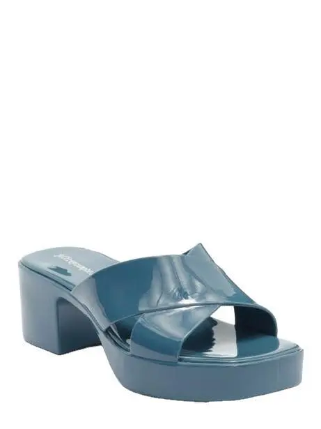 Jeffrey Campbell Platform Sandal - Dusty Blue Shiny