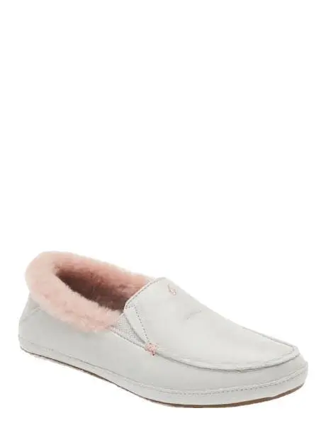 Olukai Ku'una Shearling Slipper - Mist Grey/mist Grey