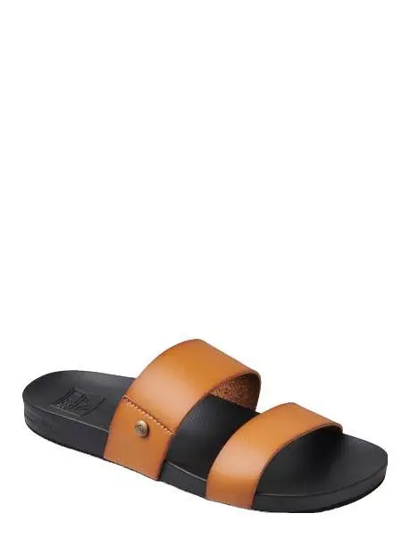 Reef Cushion Bounce Vista Slide Sandal - Cognac Black