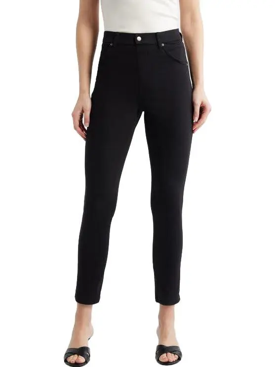 Hue Ultra Ultrasoft High Rise Denim Skimmer Leggings - Black
