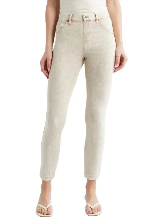 Hue Ultra Ultrasoft High Rise Denim Skimmer Leggings - Oatmeal Acid