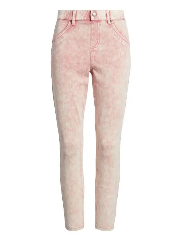 Hue Ultra Ultrasoft High Rise Denim Skimmer Leggings - Tea Rose Acid Wash