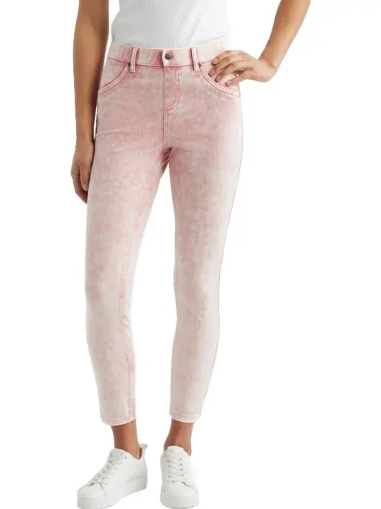 Hue Ultra Ultrasoft High Rise Denim Skimmer Leggings - Tea Rose Acid Wash