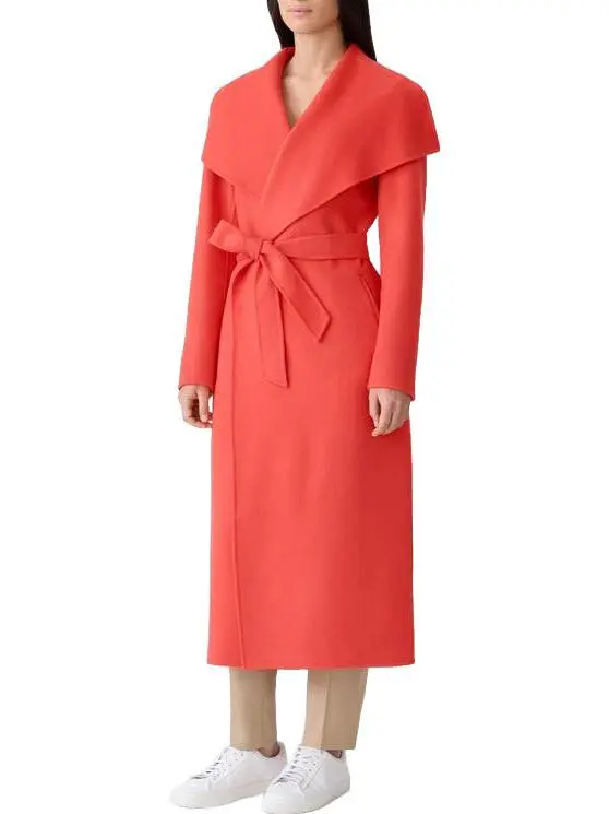 Mackage Mai Wool Wrap Coat - Papaya