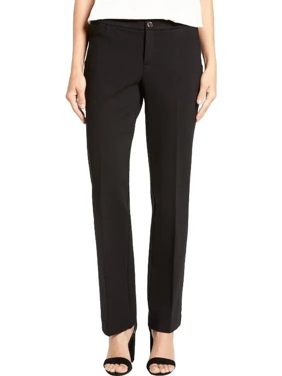 Anne Klein Compression Flare Leg Ponte Pants - Anne Black