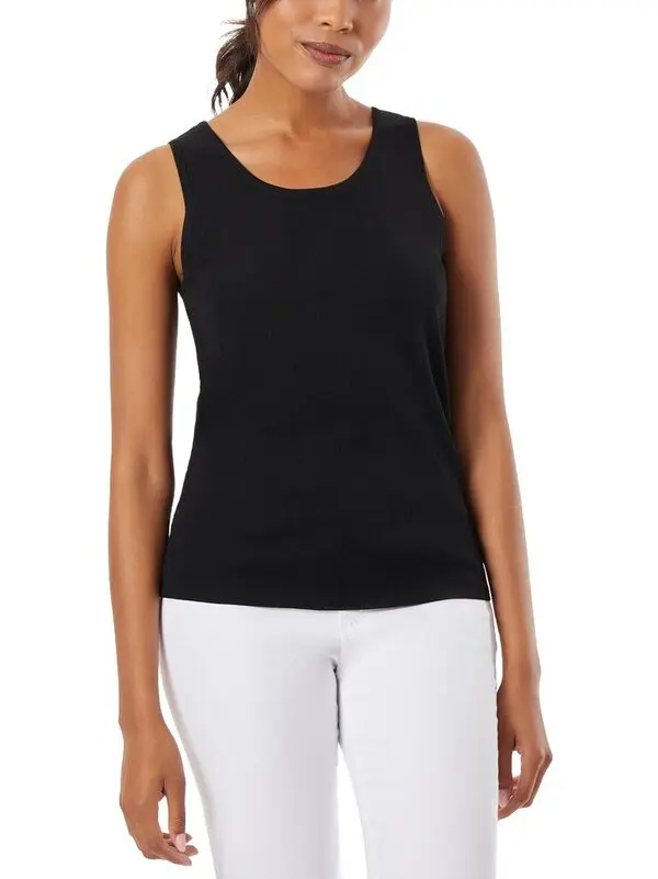Jones New York Scoop Neck Tank - Jones Black