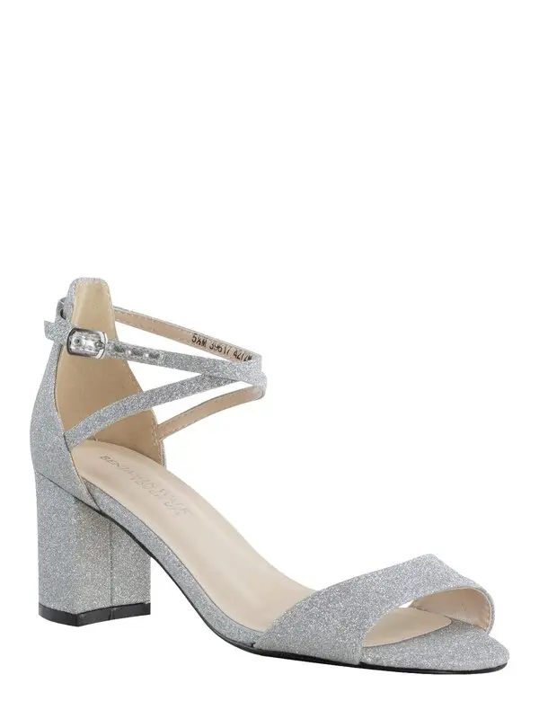 TOUCH UPS Jackie Block Heel Sandal - Silver