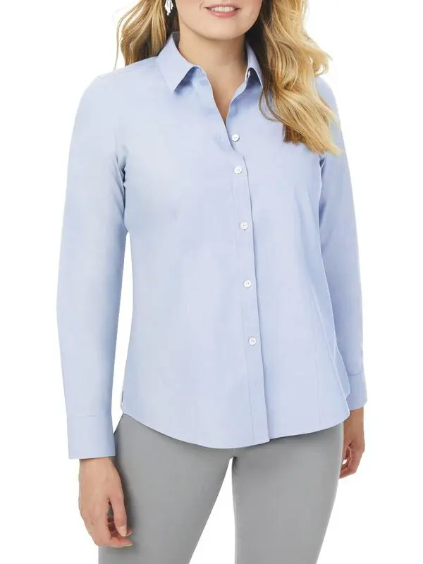Foxcroft Dianna Non-iron Button-up Shirt - Blue Wave